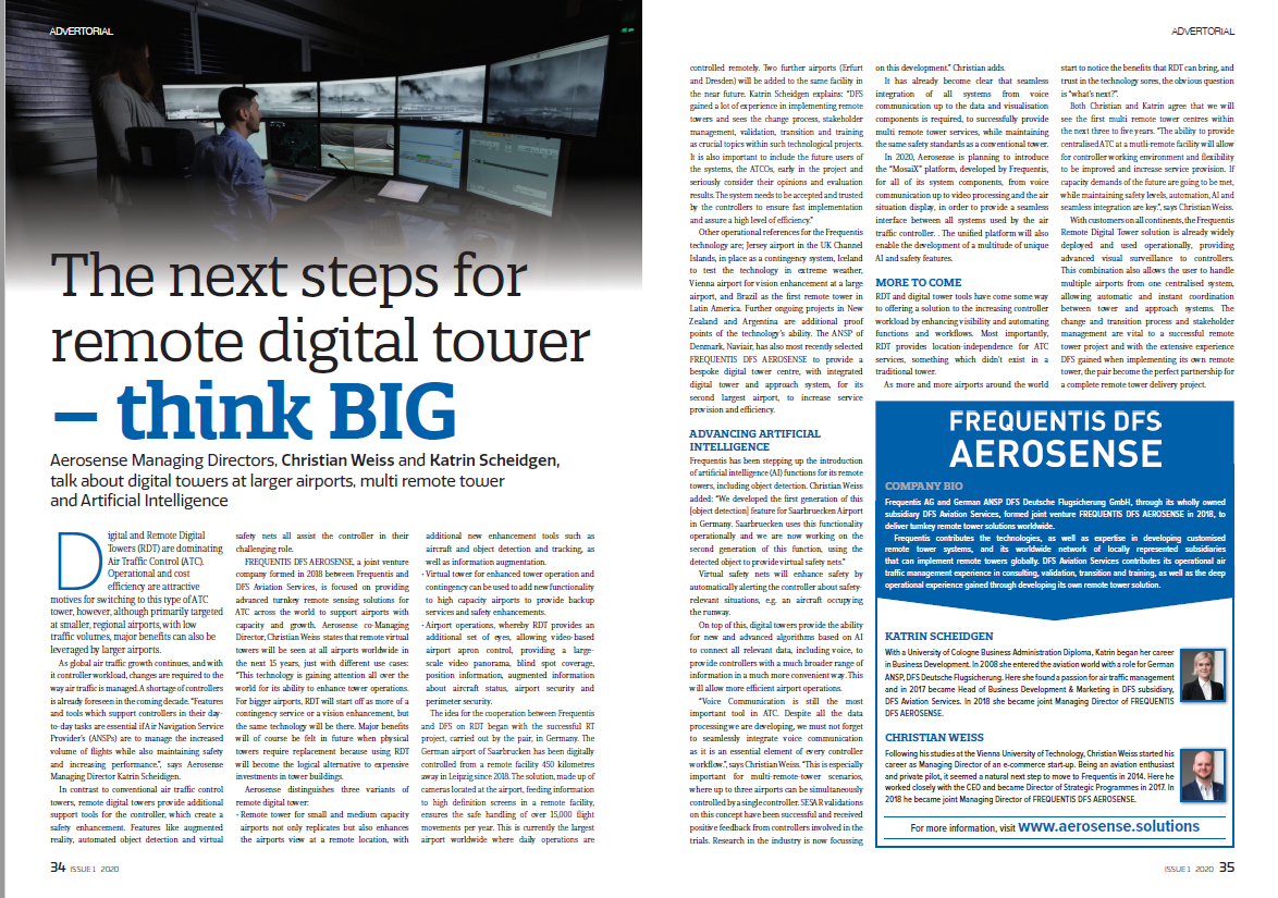 Remote digital towers take on larger airports | Frequentis